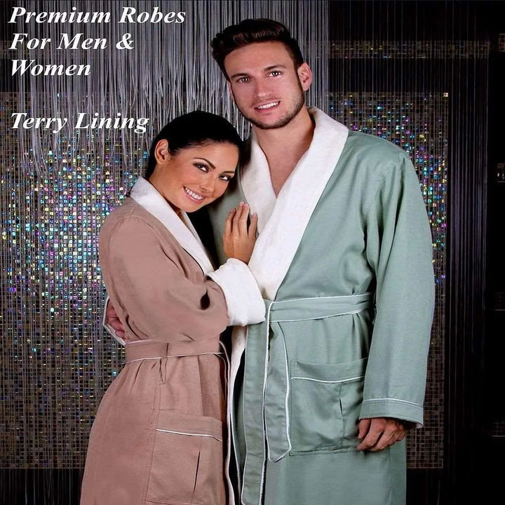 Brushed Microfiber Robe with Terry Lining - Chadsworth & Haig